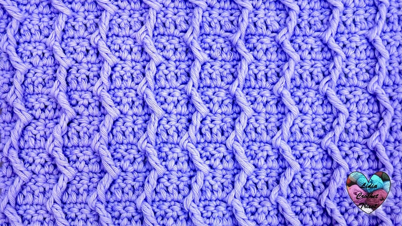 Point crochet zigzag 3d: tutoriel au crochet par Lidia Crochet Tricot