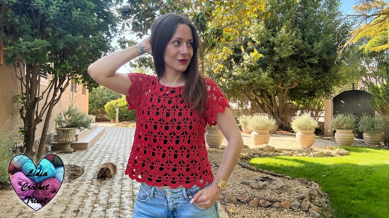 T-shirt crochet Lidia: tutoriels crochet by Lidia Crochet Tricot